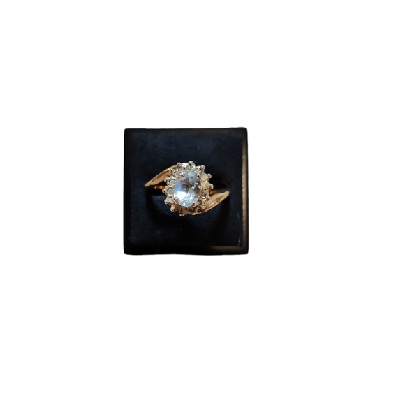 Jewelry | Size 9 Vintage Gold Toned 18k Hge Bling Solitaire Ring | Poshmark